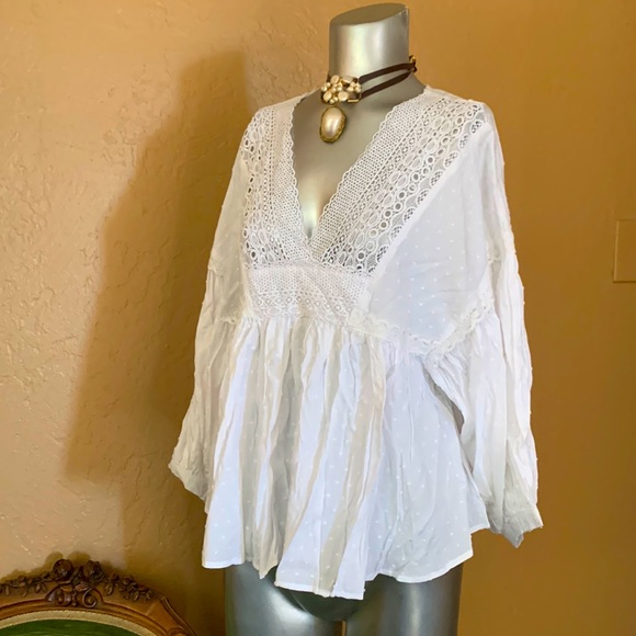 Free the Roses | Tops | Nwt Free The Roses White Lace Top Sz L | Poshmark